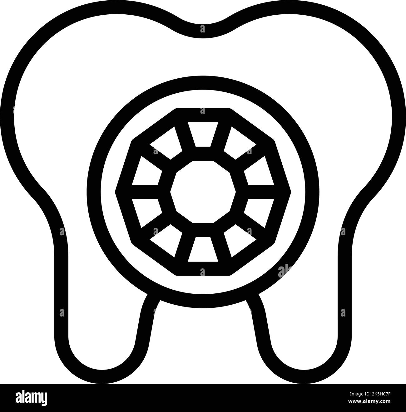 Tooth gems icon outline vector. Gem diamond. Teeth care Stock Vector ...