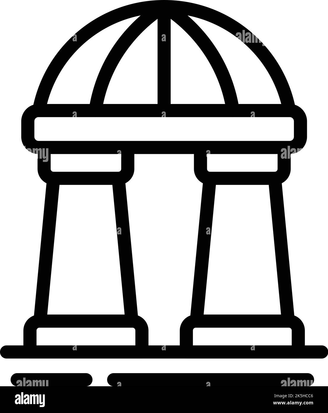 Munich arch icon outline vector. Arena skyline. Architecture festival ...