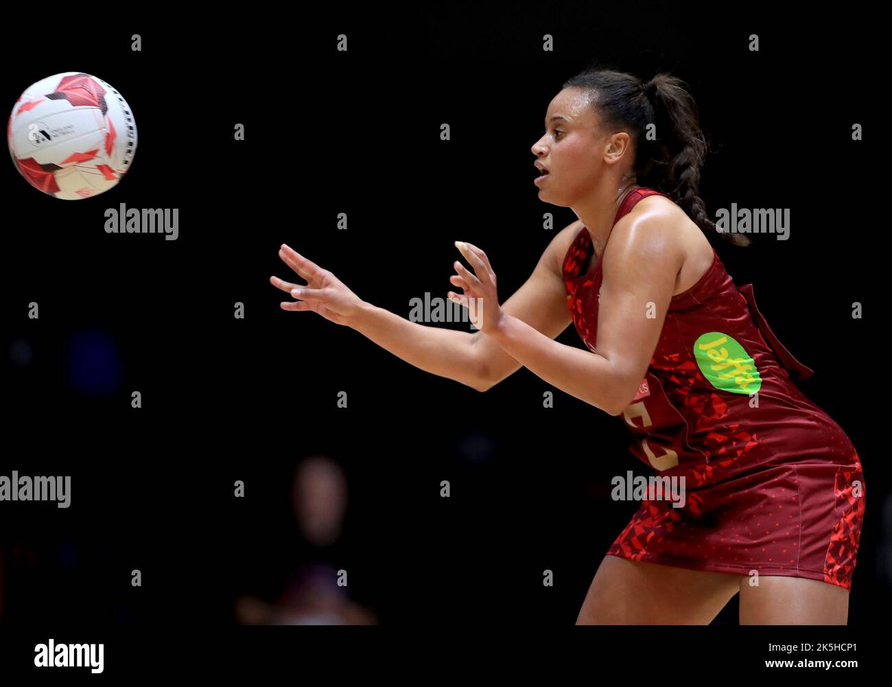 England’s Imogen Allison in action during the Vitality netball at the ...