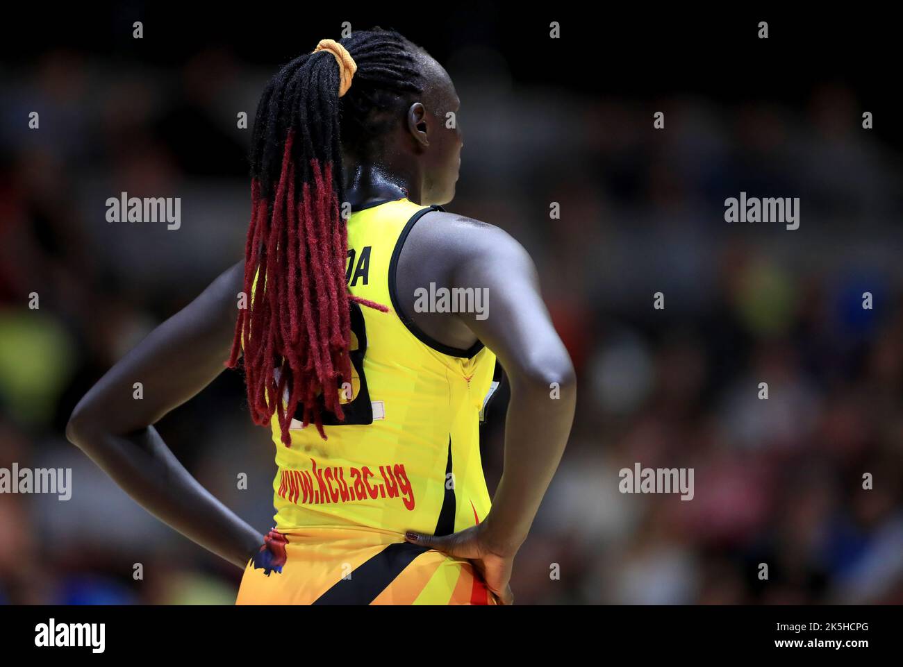 Uganda She Cranes’ Mary Cholhok during the Vitality netball at the ...