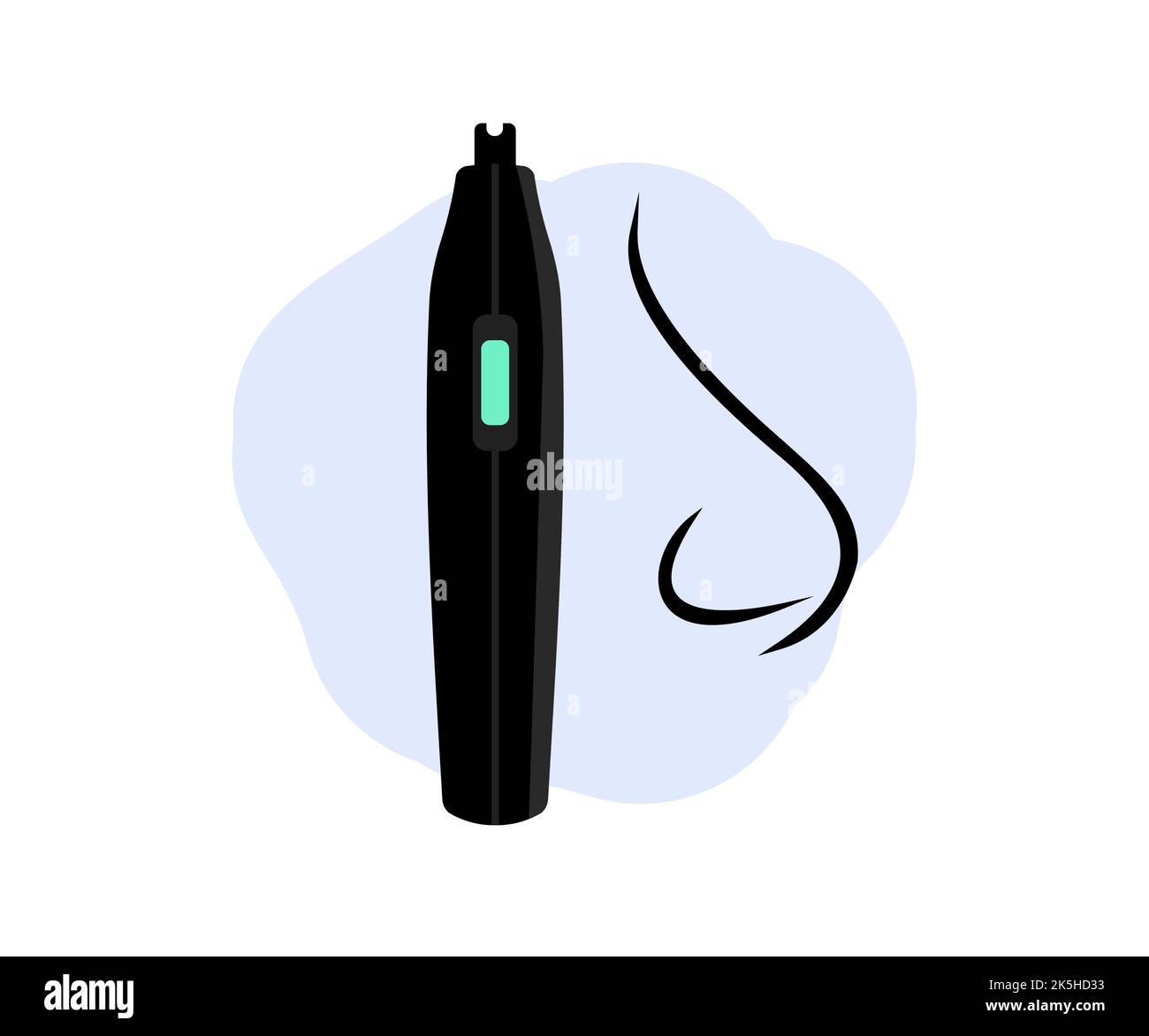 Flat vector trimmer for nose logo design. Hair and nose trimmer on ...