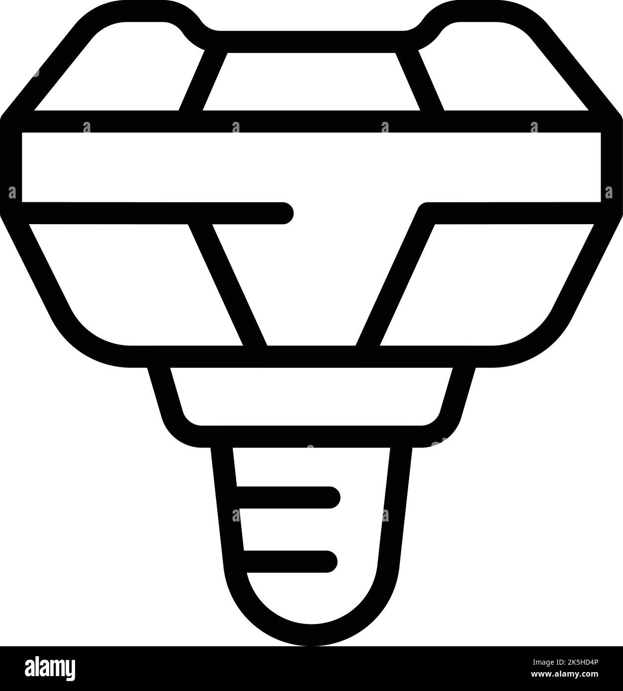 Diamond implant icon outline vector. Tooth dentist. Care magic Stock ...