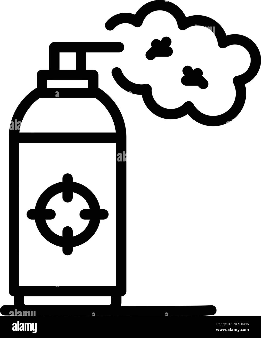 Spray control icon outline vector. Insect bug. Cute prevention Stock ...