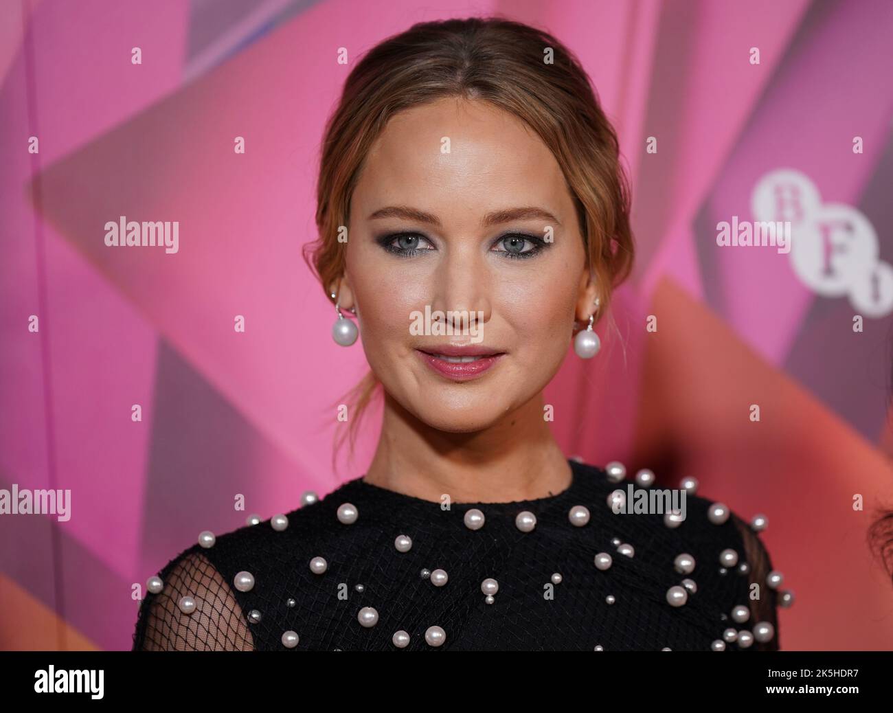 Jennifer Lawrence arrives for the European premiere of Causeway during ...