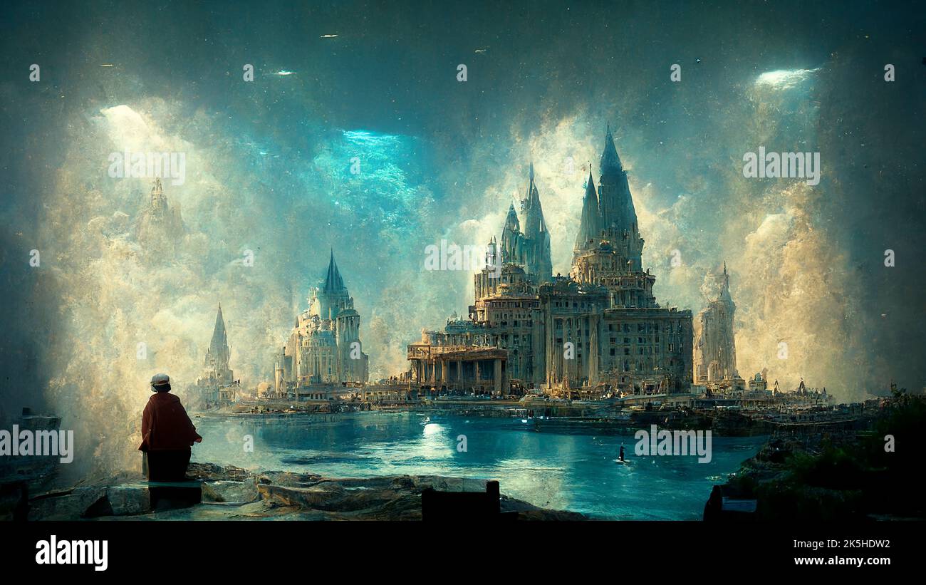 Fantasy city under water hi-res stock photography and images - Alamy