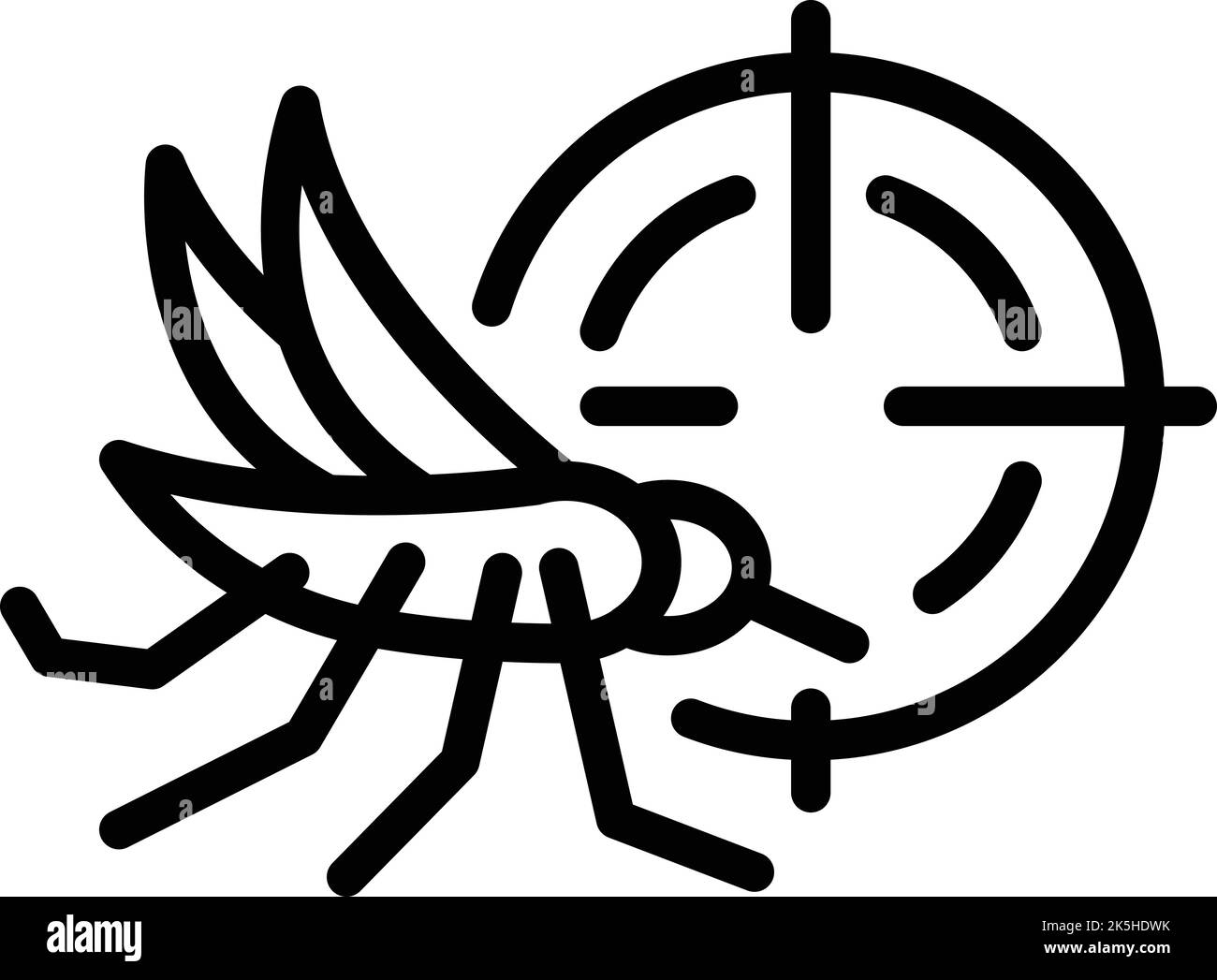 Mosquito target icon outline vector. Malaria control. Pest electric ...