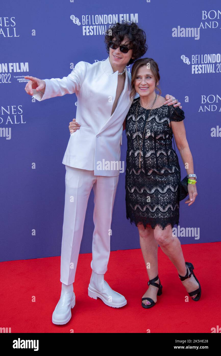 Timothee Chalamet and his mother Nicole Flender attending the Bones And ...