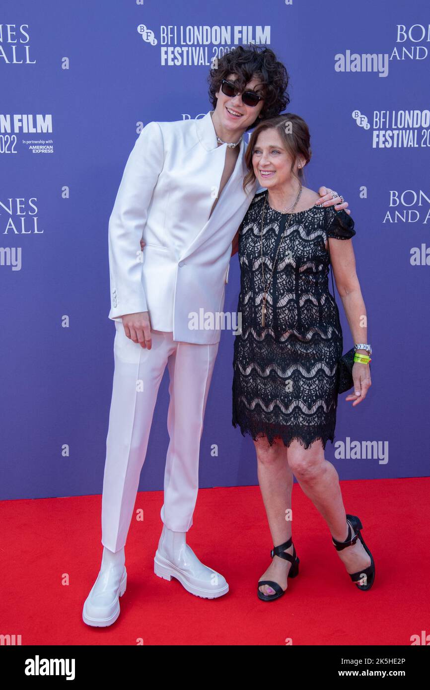 Timothee Chalamet and his mother Nicole Flender attending the Bones And ...