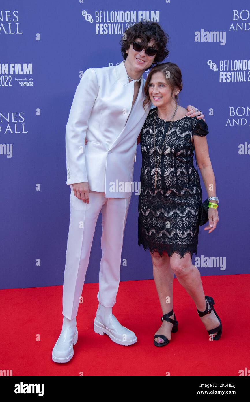 Timothee Chalamet and his mother Nicole Flender attending the Bones And ...