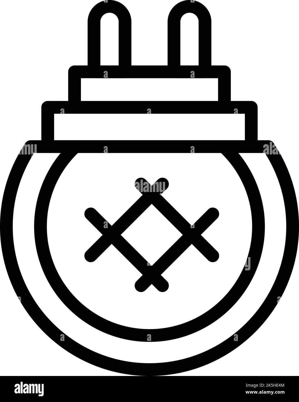 Electric pest control icon outline vector. Bite insect. Cute bug Stock ...