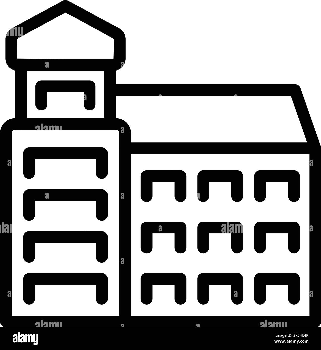 Old german building icon outline vector. Germany munich. Festival city ...