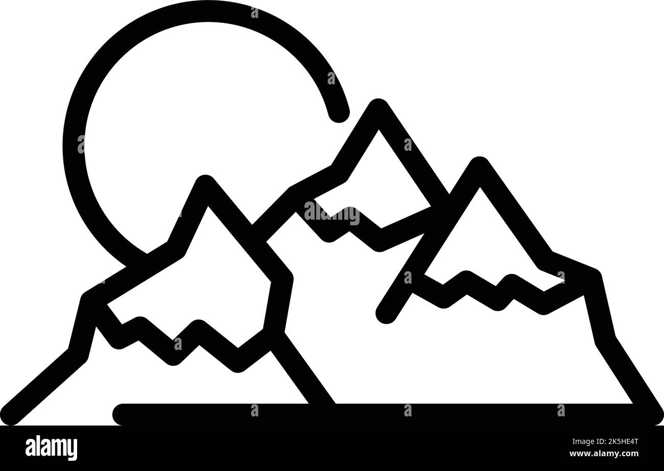 Nepal skyline icon outline vector. Culture travel. Asian tibet Stock ...
