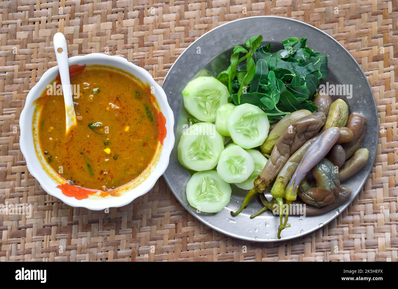 Myanmar or Burmese Traditional Fish Preserve Sauce, Ngapi yay and Fresh ...