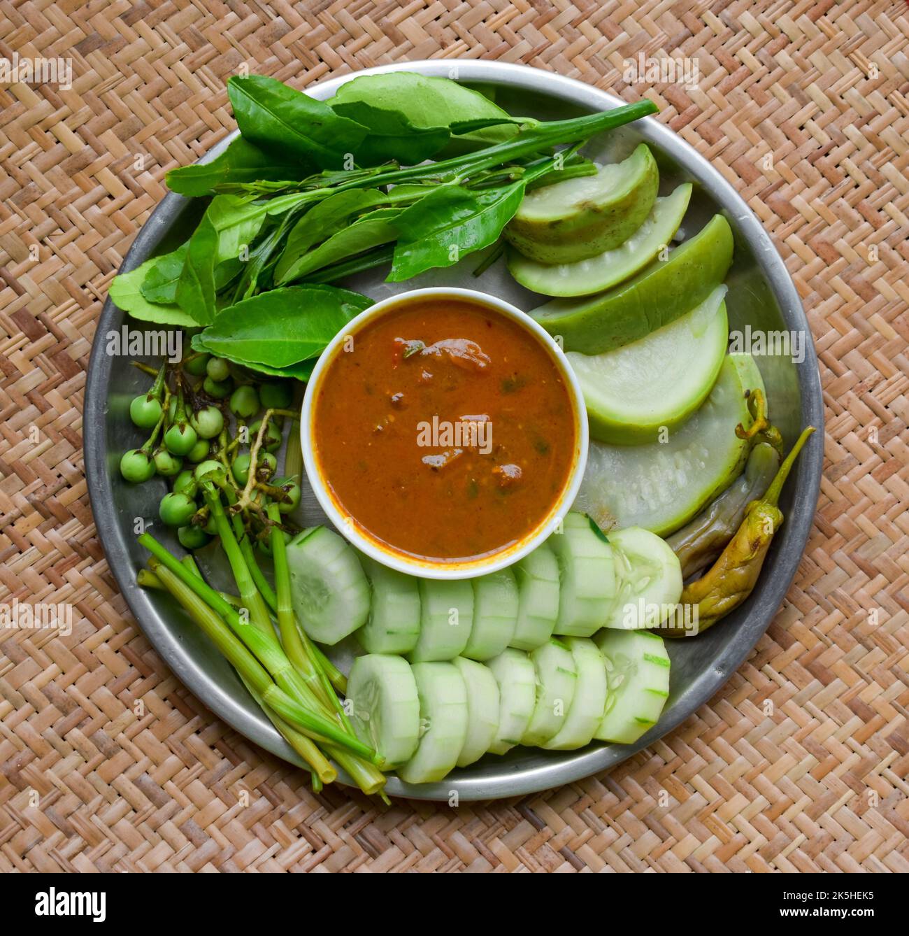 Myanmar or Burmese Traditional Fish Preserve Sauce, Ngapi yay and Fresh ...