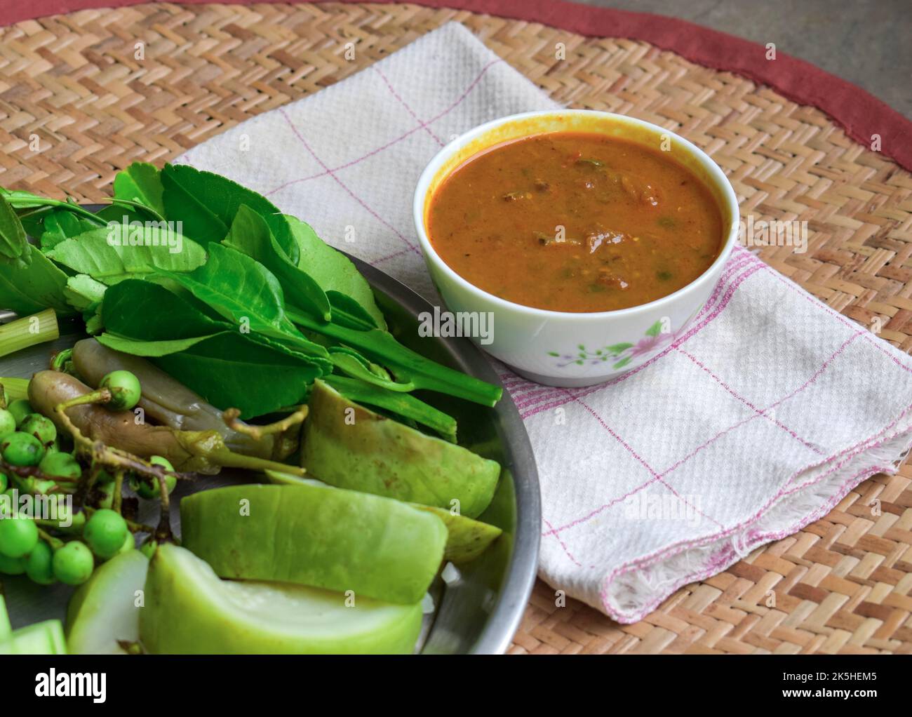 Myanmar or Burmese Traditional Fish Preserve Sauce, Ngapi yay and Fresh ...