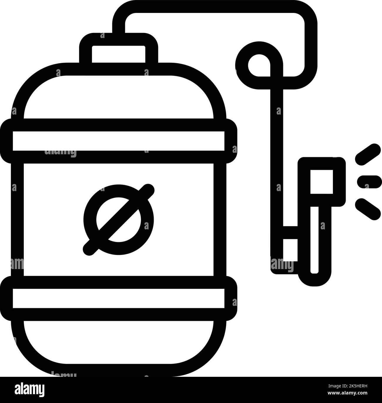 Pest control tank icon outline vector. Malaria insect. Bug prevention ...