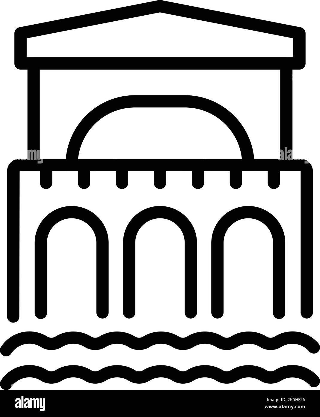 Casablanca port icon outline vector. City travel. African building ...