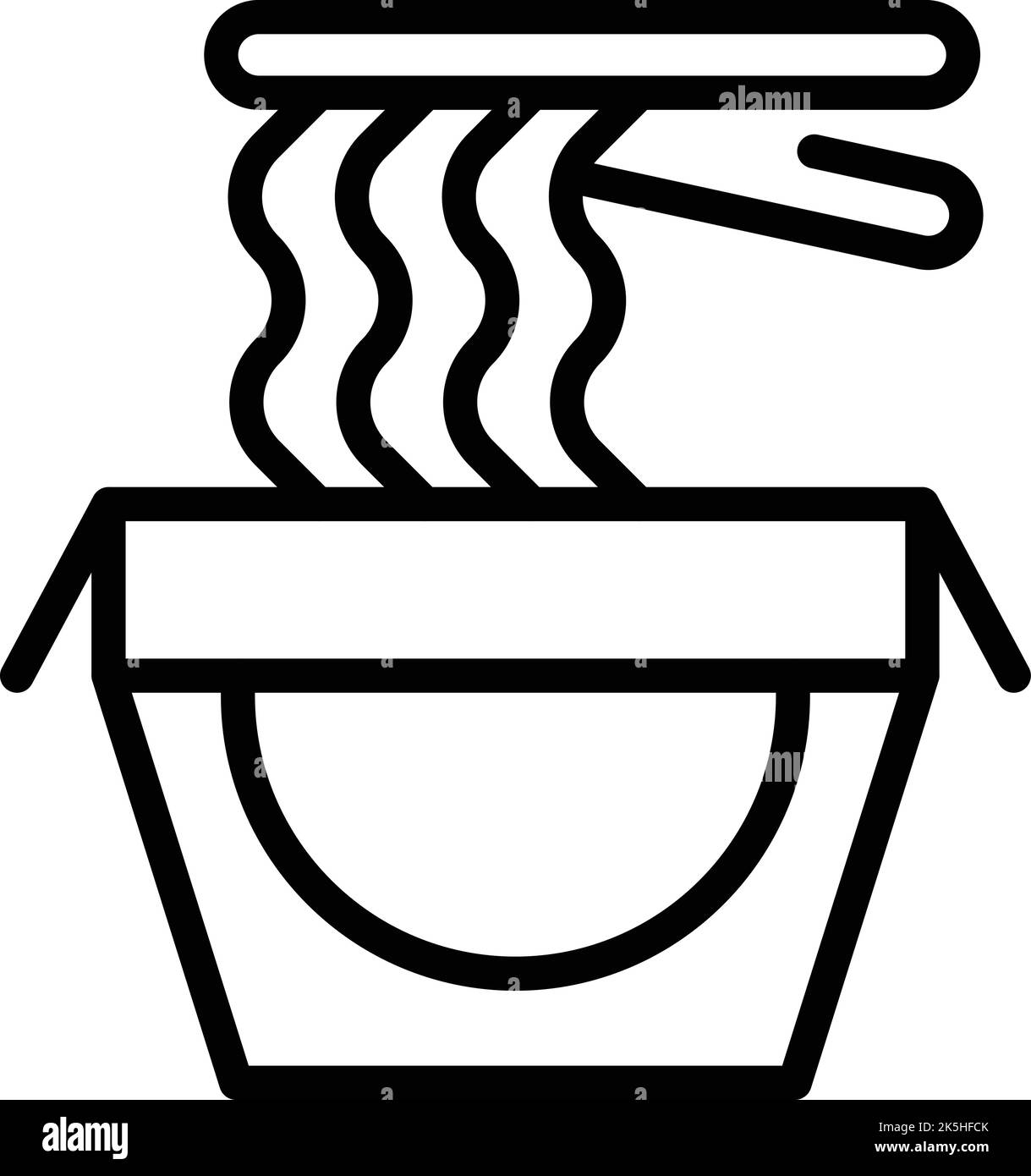 Noodle box icon outline vector. Japan food. Asian sushi Stock Vector ...