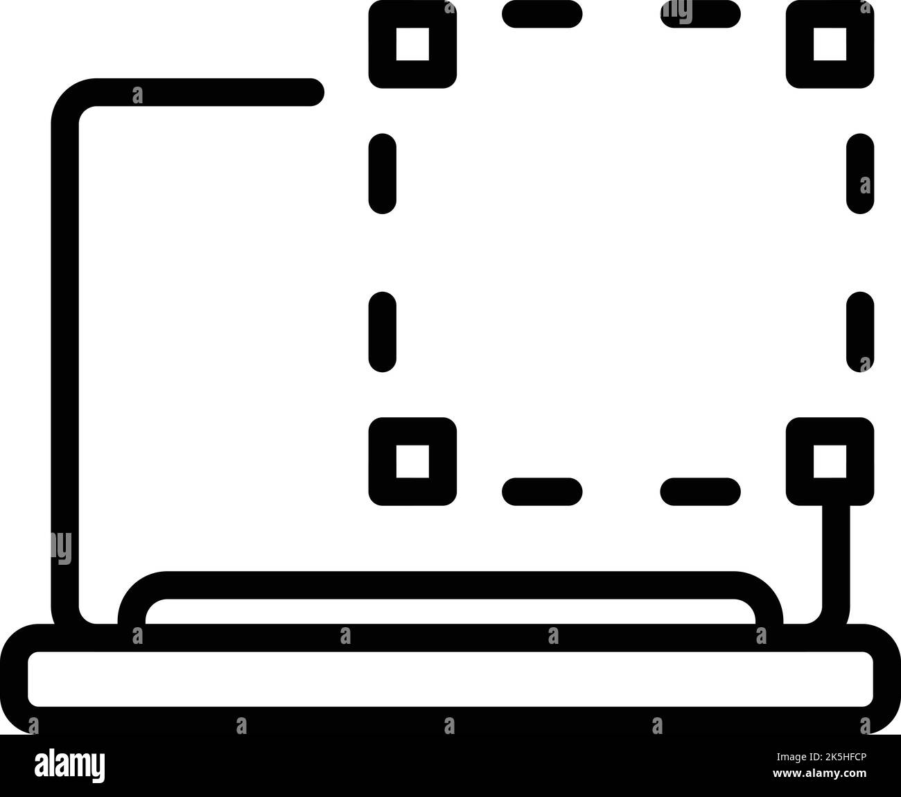 Laptop screen zoom app Black and White Stock Photos & Images - Alamy
