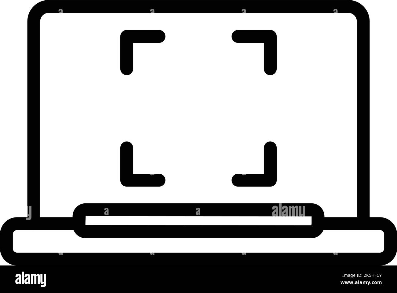 Zoom screen icon outline vector. Image screenshot. Snapshot camera ...