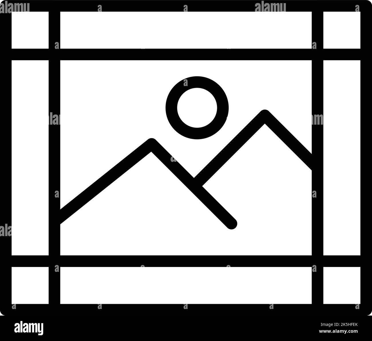 Wall snapshot icon outline vector. Screen image. Zoom phone Stock ...