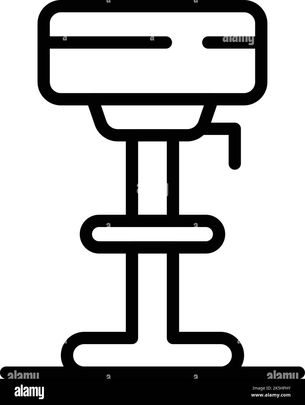 Small seat icon outline vector. Bar stool. Modern chair Stock Vector ... Small seat icon outline vector. Bar stool. Modern chair Stock Vector ...