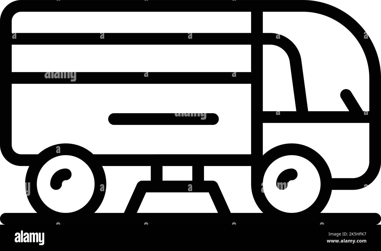 Sidewalk truck icon outline vector. Road cleaning. Machine garbage ...