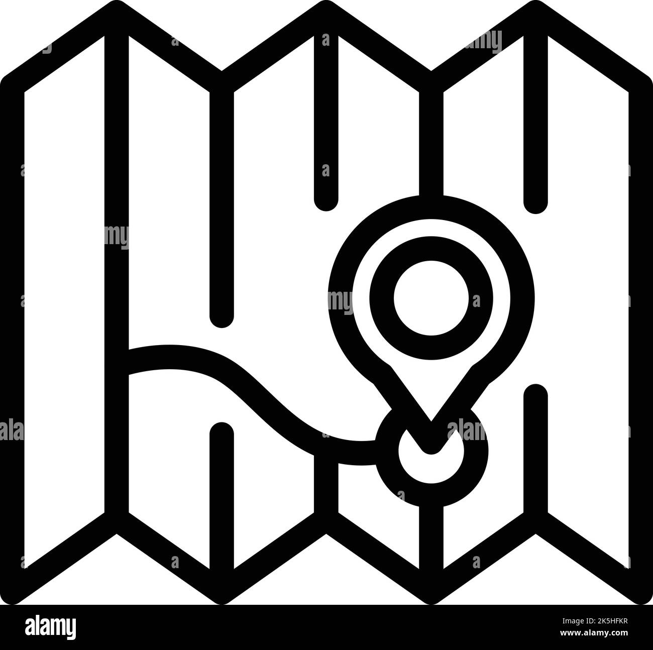 Map location icon outline vector. Modern facility. City organization ...