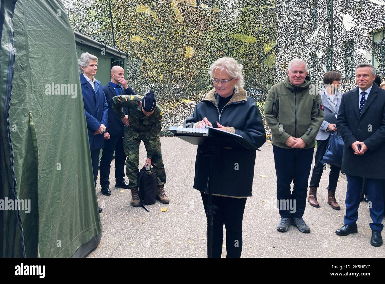 Rukla, Lithuania. 08th Oct, 2022. German Defense Minister Christine ...