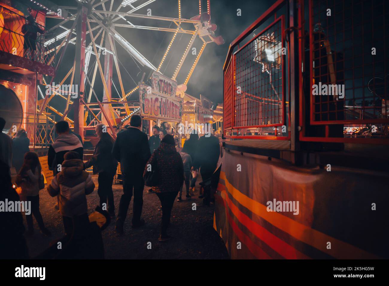 Funfair, Barnstaple, Devon UK September 12th 2022, Amusements and ...
