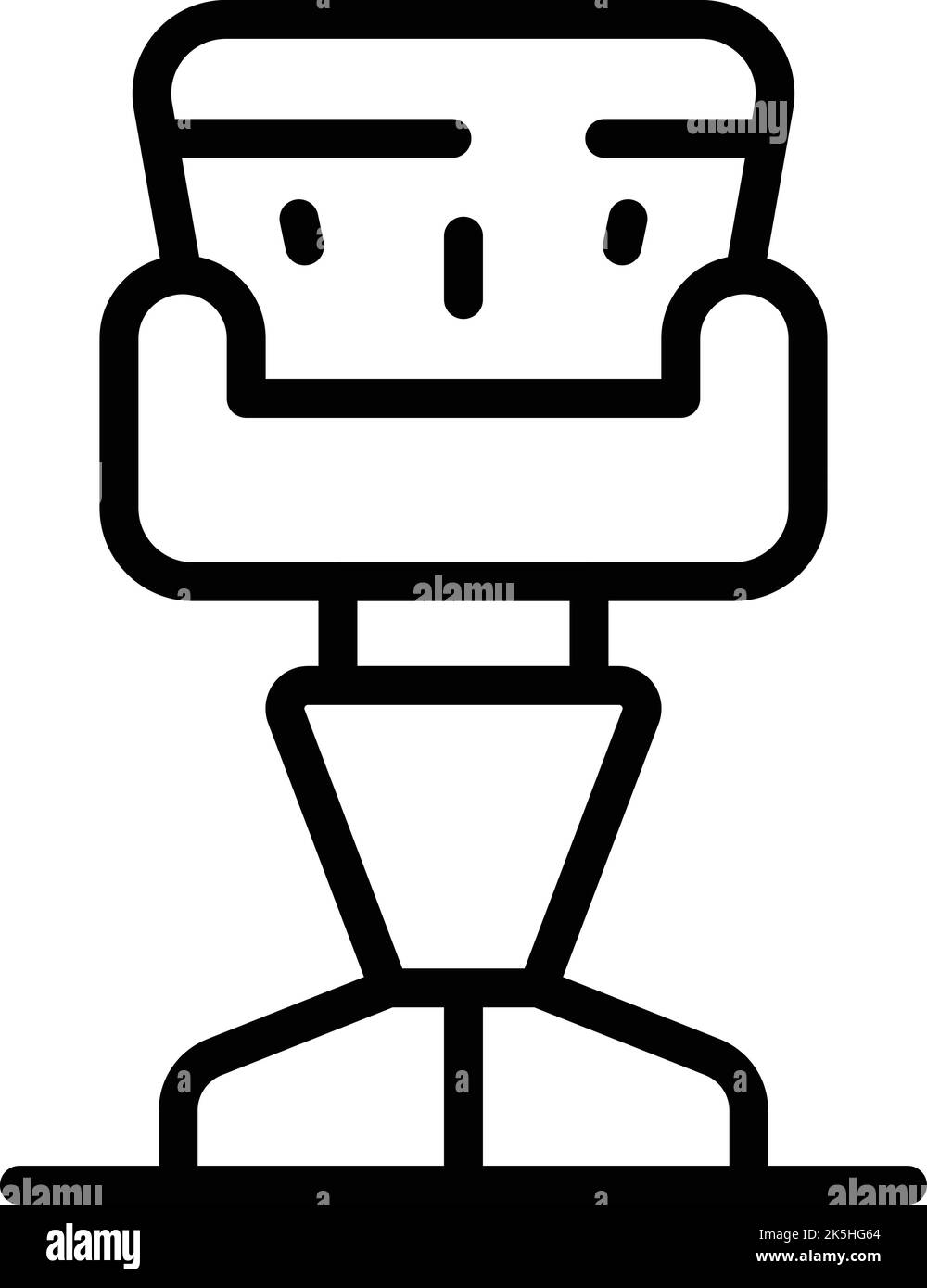 Soft Bar Stool Icon Outline Vector Modern Seat Retro Cafe Stock Vector Image And Art Alamy