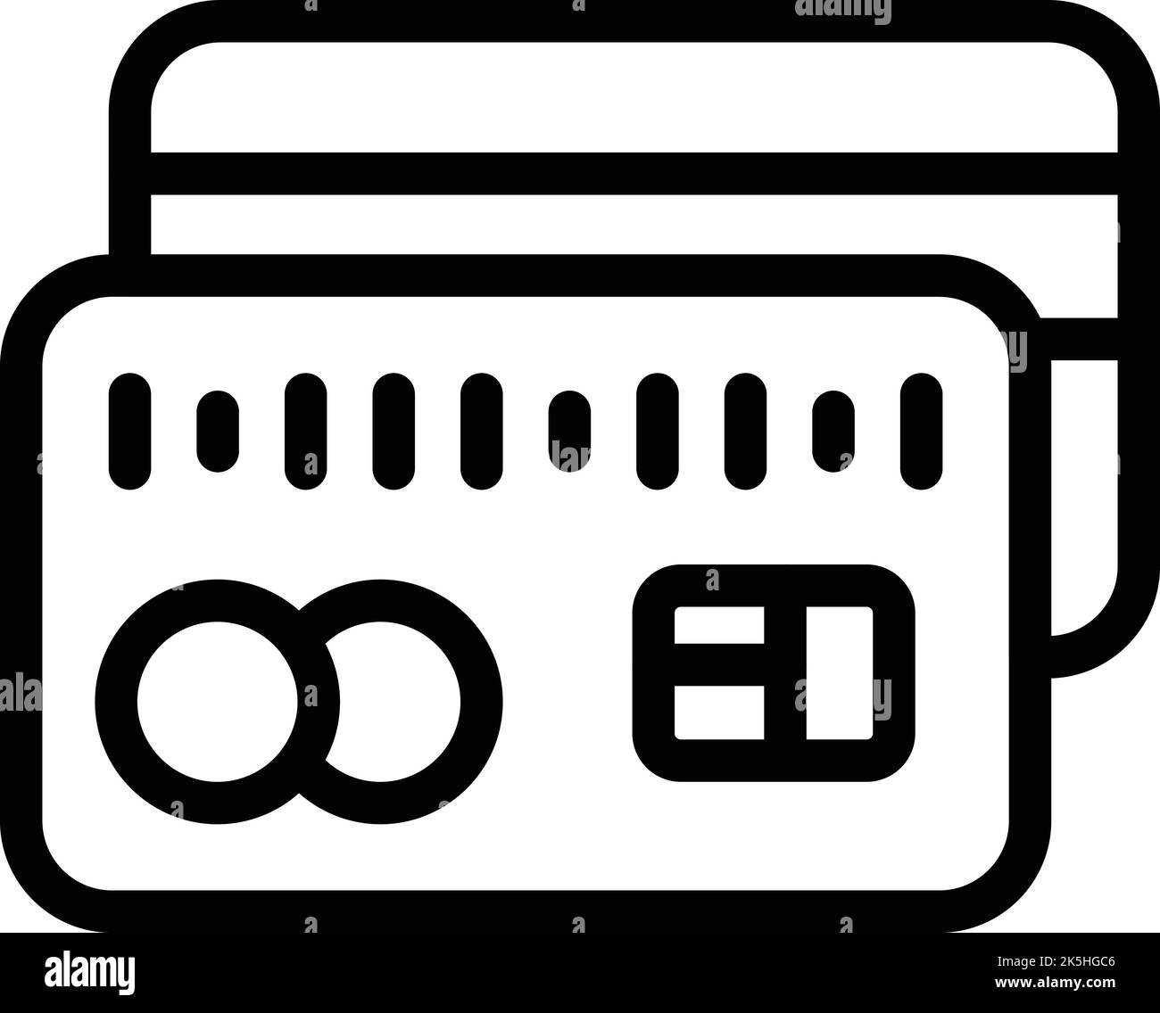 Credit card icon outline vector. Hotel facility. Modern city Stock ...