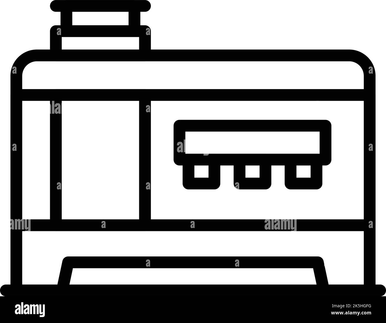 Solar generator icon outline vector. Power engine. Gas machine Stock ...