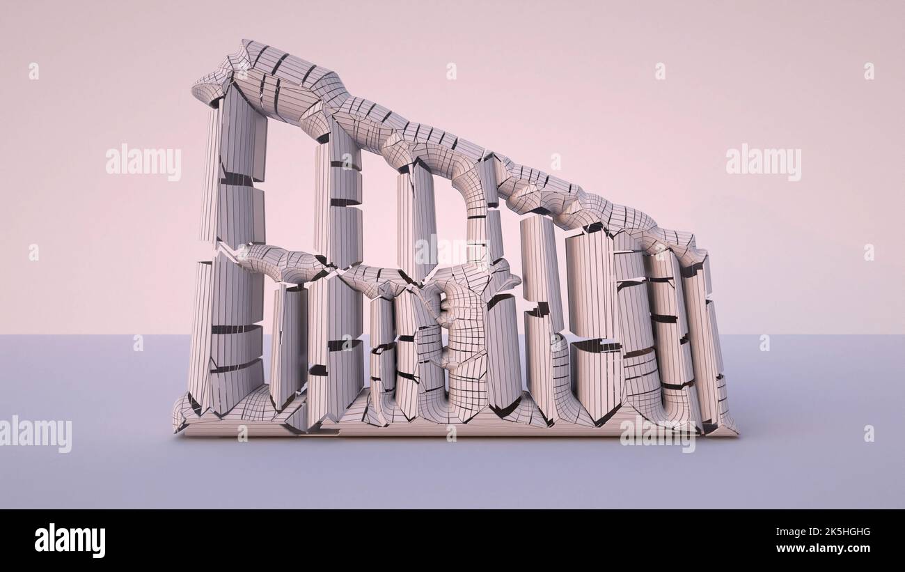 3D Illustration of arches from the era of ancient Greek civilization ...
