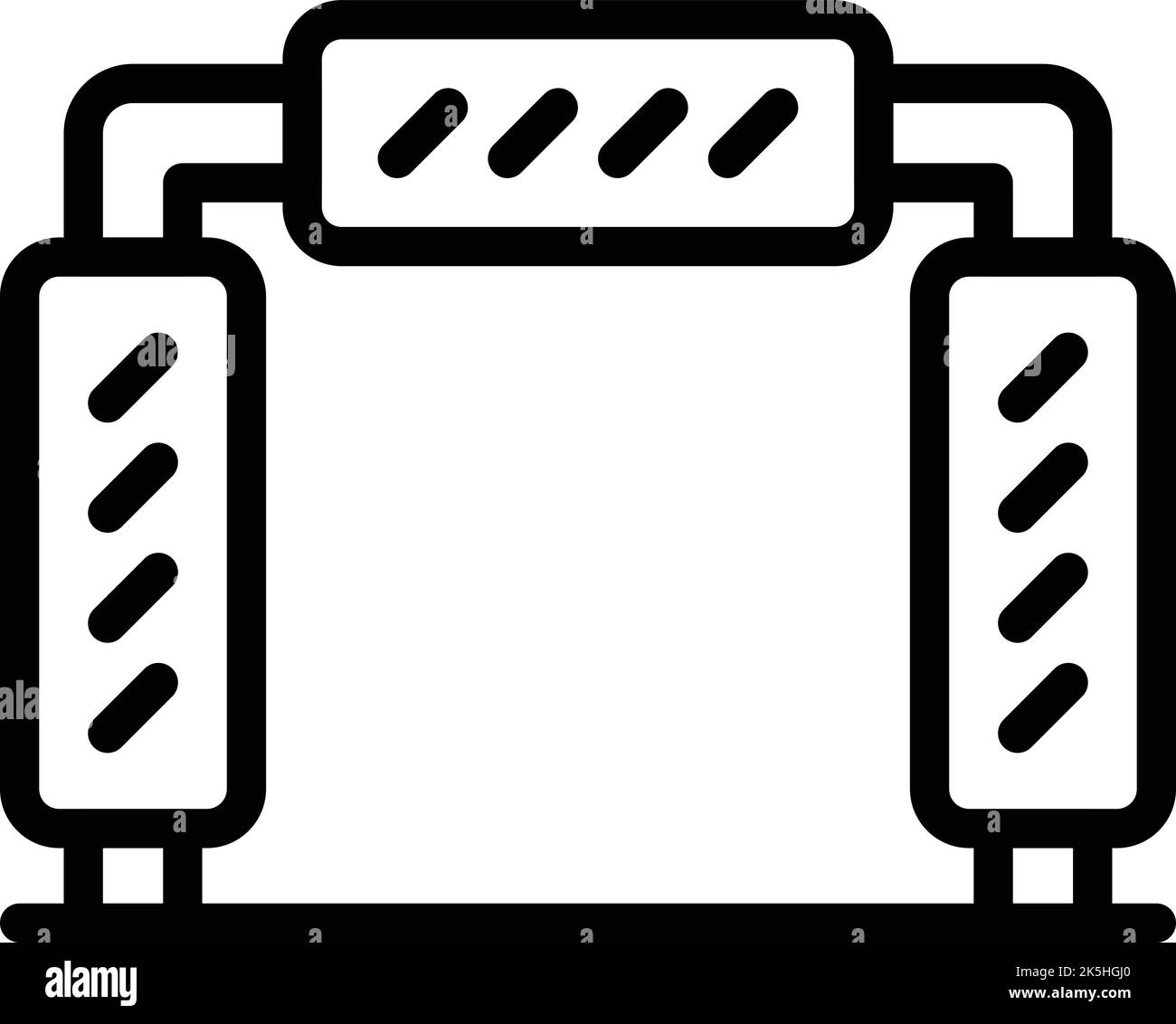 Automated car wash stand icon outline vector. Auto service. Automatic ...