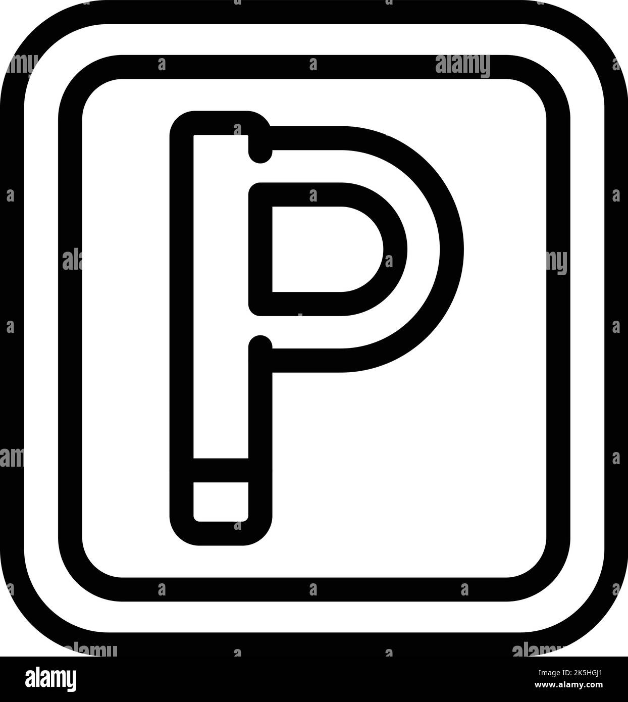 Parking icon outline vector. Hostel facility. Modern city Stock Vector ...