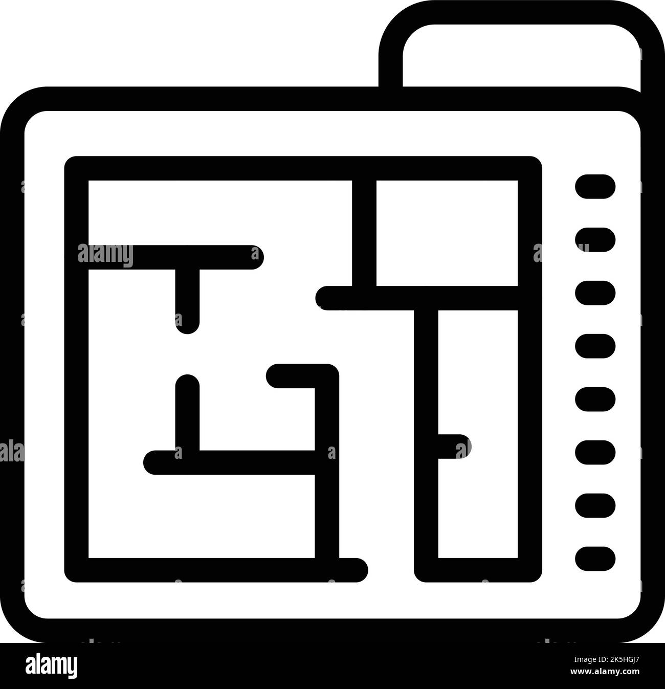 Apartment plan icon outline vector. Hotel facility. Modern bed Stock ...