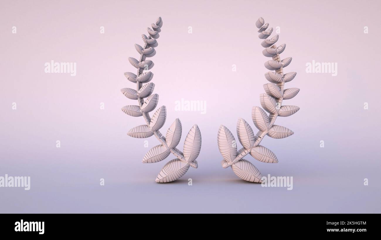 3D Illustration of the famous symbol from the era of ancient Greek ...