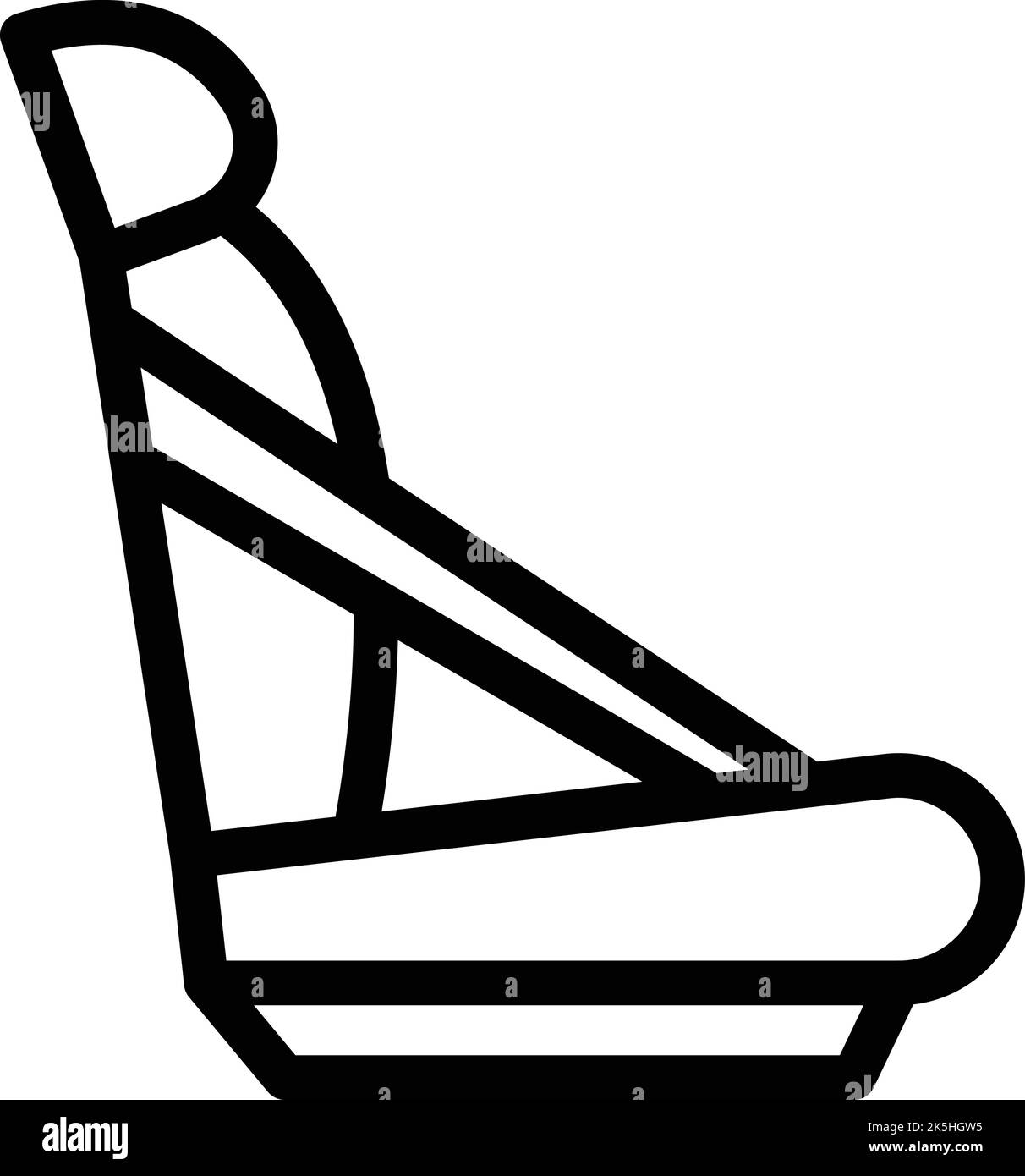 Strong seat icon outline vector. Safe drive. Car belt Stock Vector ...