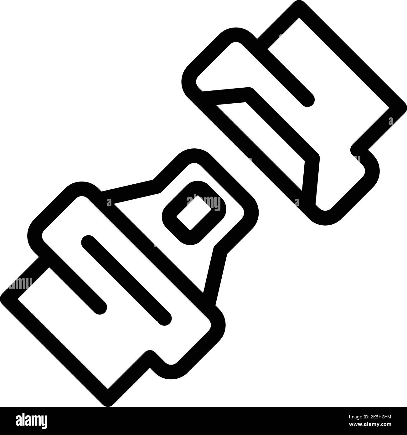 Safe belt lock icon outline vector. Drive accident. Car security Stock ...