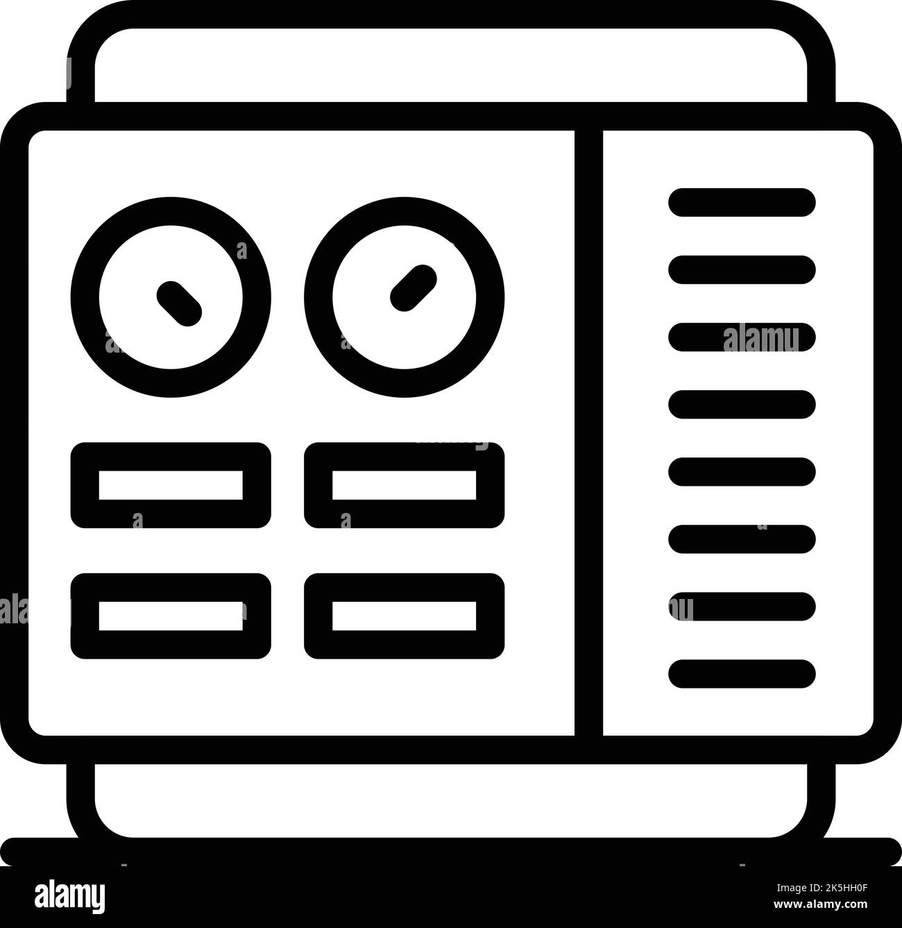 Large generator icon outline vector. Diesel power. Motor backup Stock ...