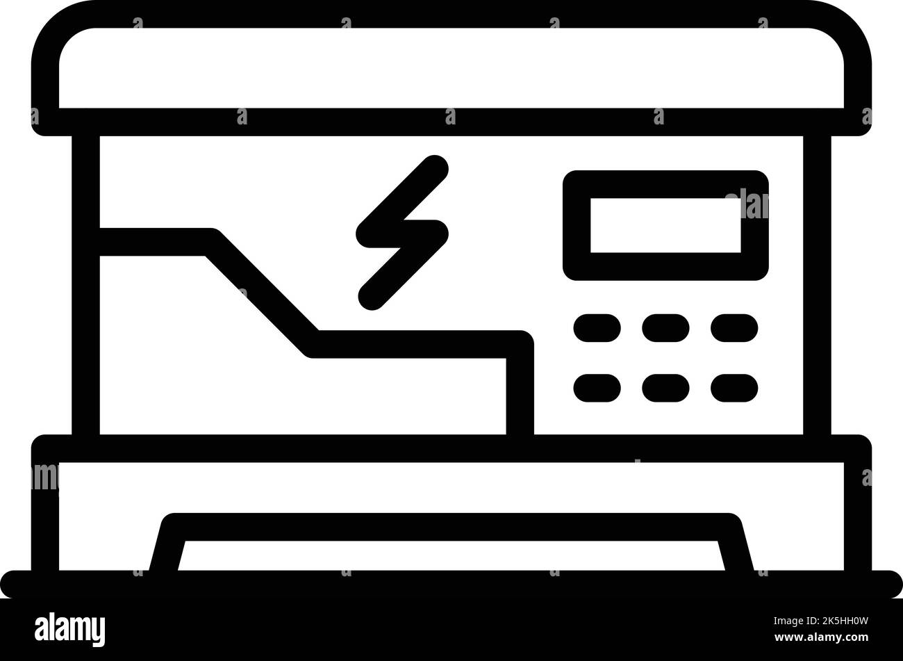 Static generator icon outline vector. Power electric. Motor backup ...