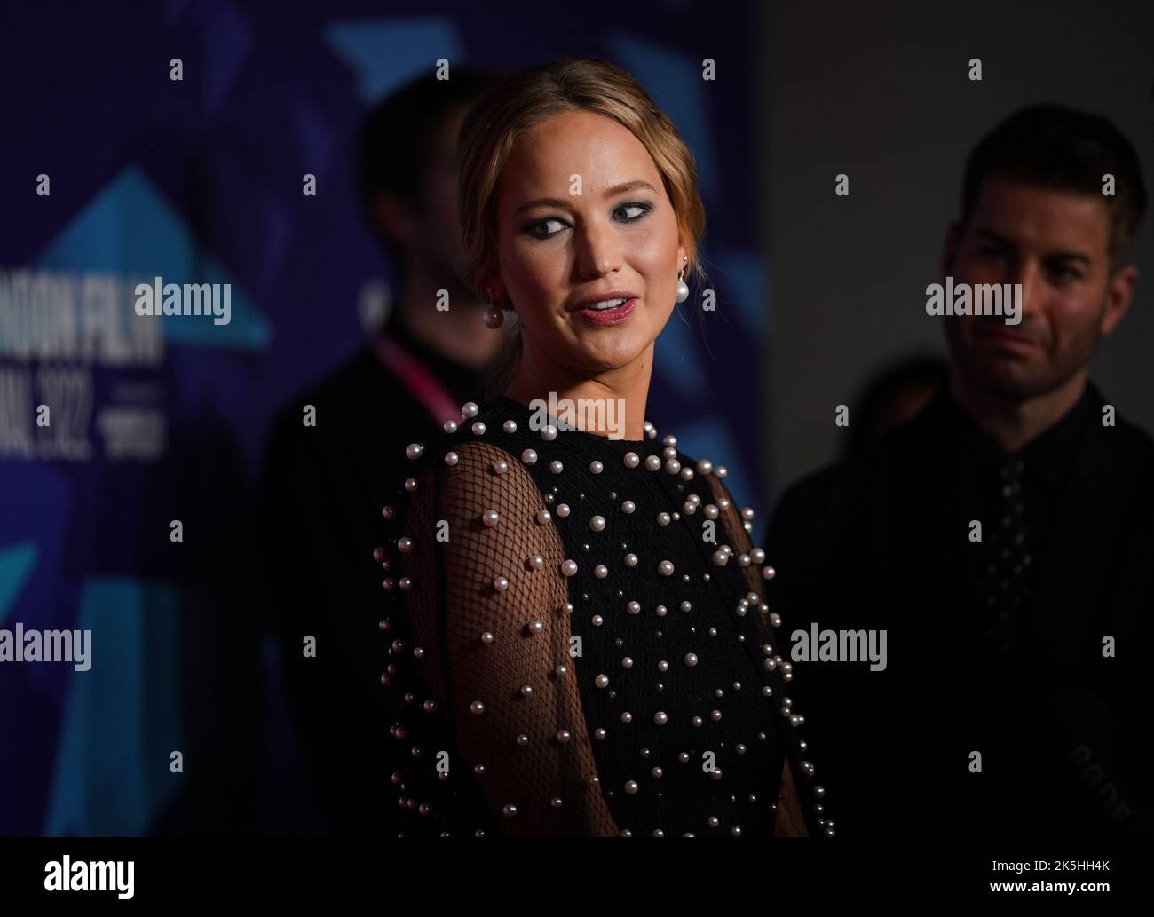 Jennifer Lawrence arrives for the European premiere of Causeway during ...