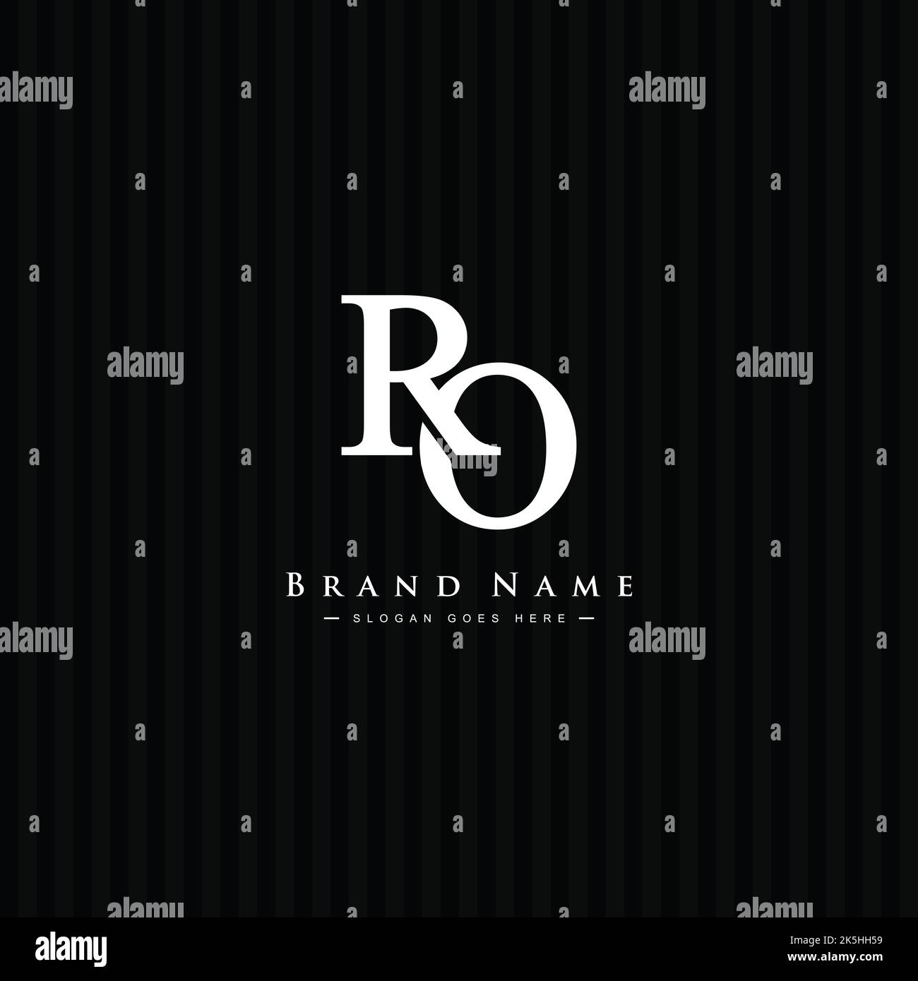 Initial Letter RO Logo - Simple Business Logo for Alphabet R and O ...