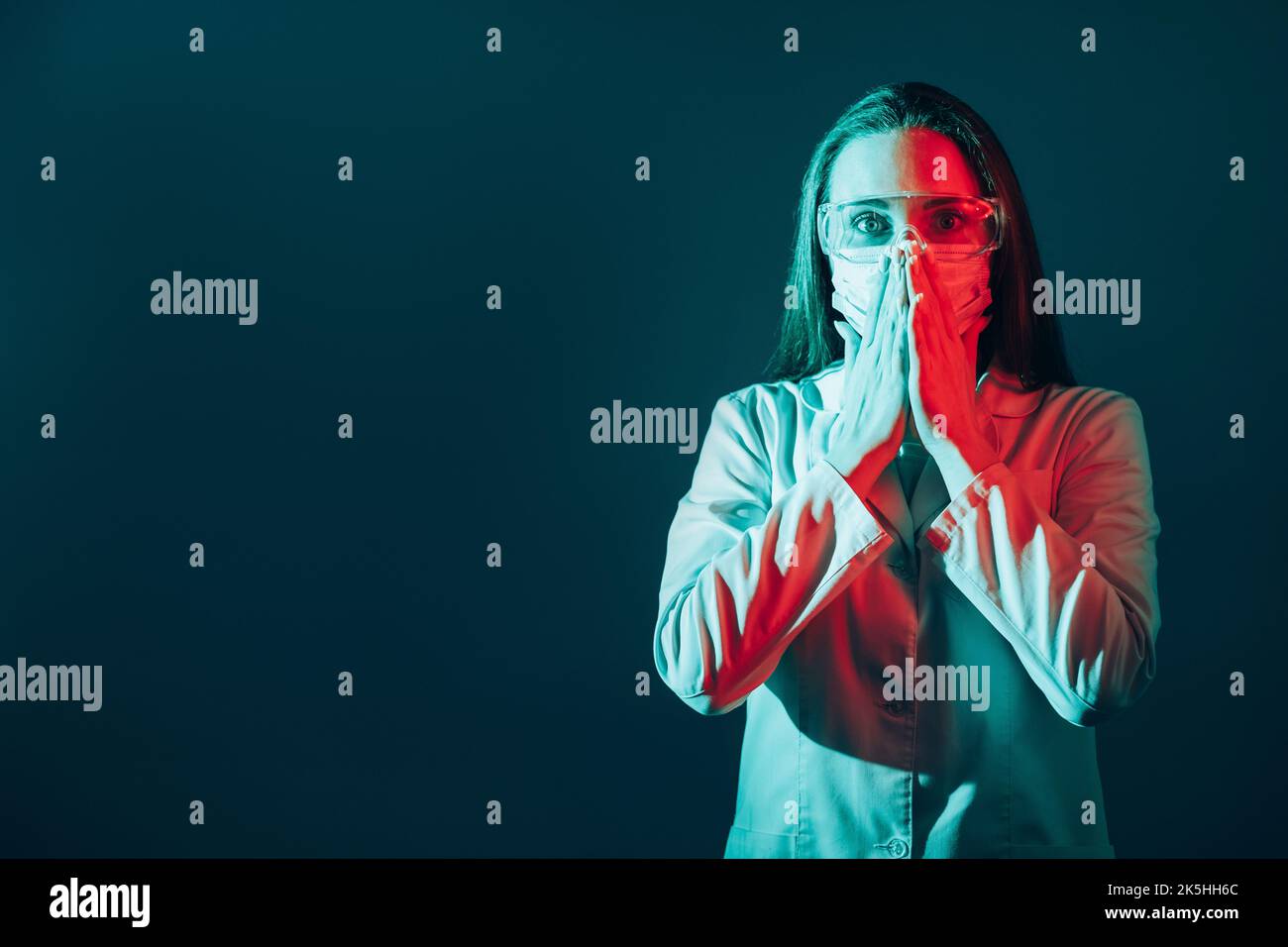 shocking healthcare medical mistake scared doctor Stock Photo - Alamy