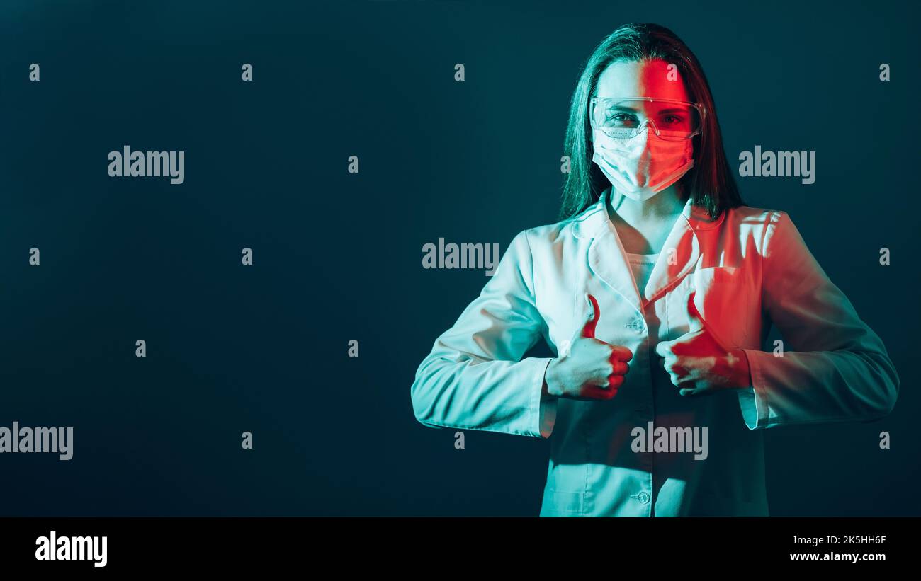 recommend vaccination satisfied doctor approving Stock Photo - Alamy