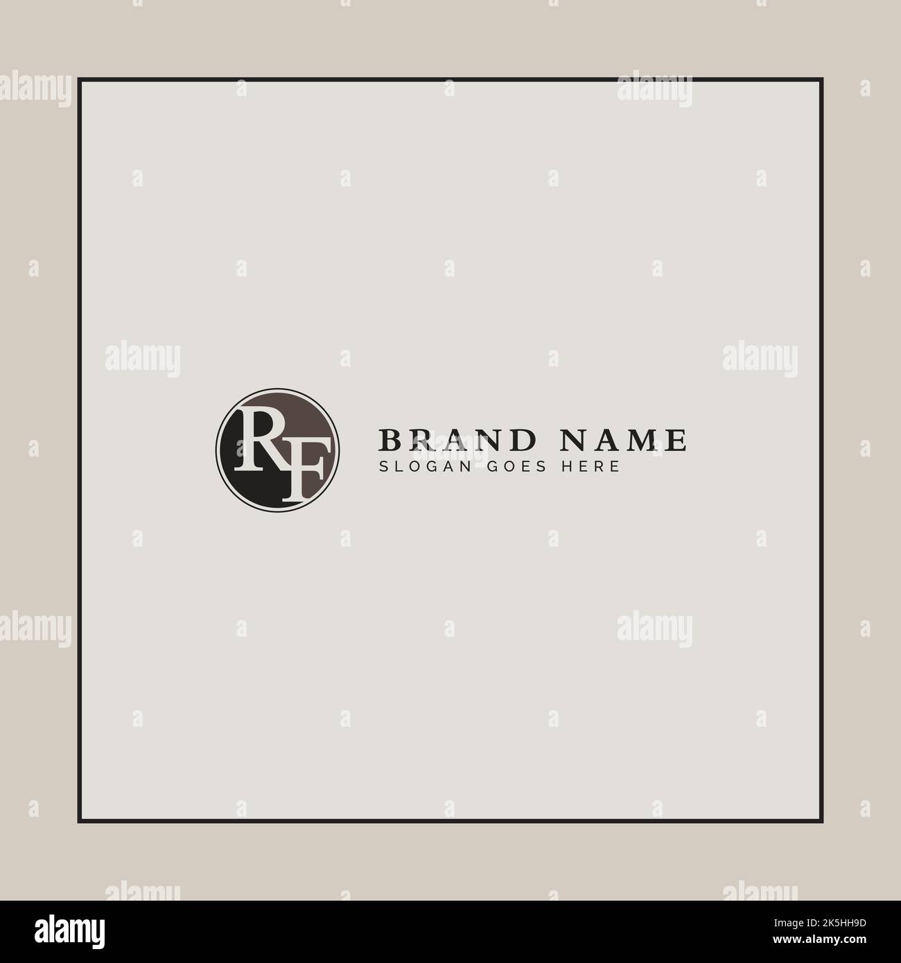 Initial Letter RF Logo - Simple Business Logo for Alphabet R and F - Simple Monogram Logo Stock ...