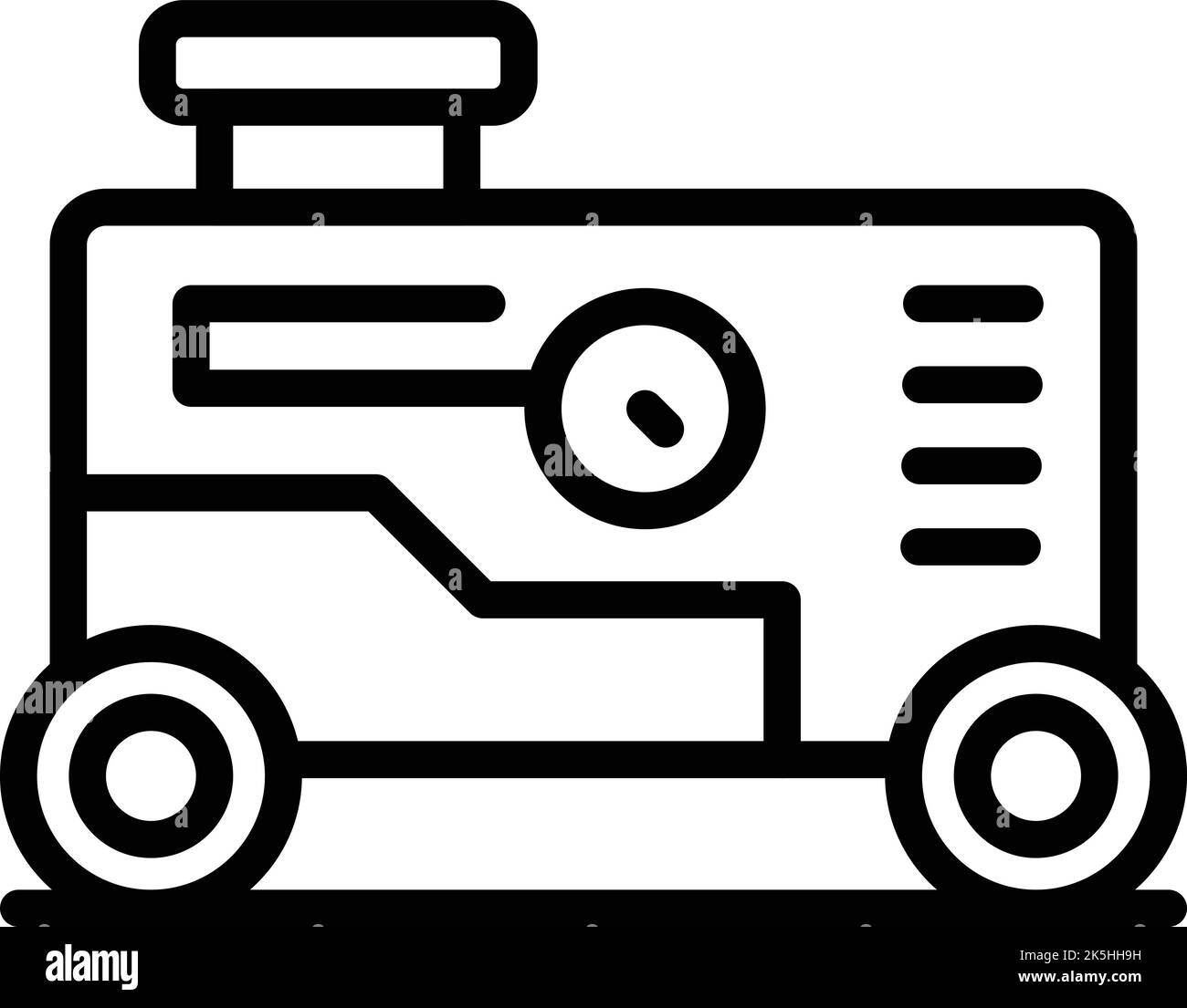 Current generator icon outline vector. Power engine. Gas portable Stock ...