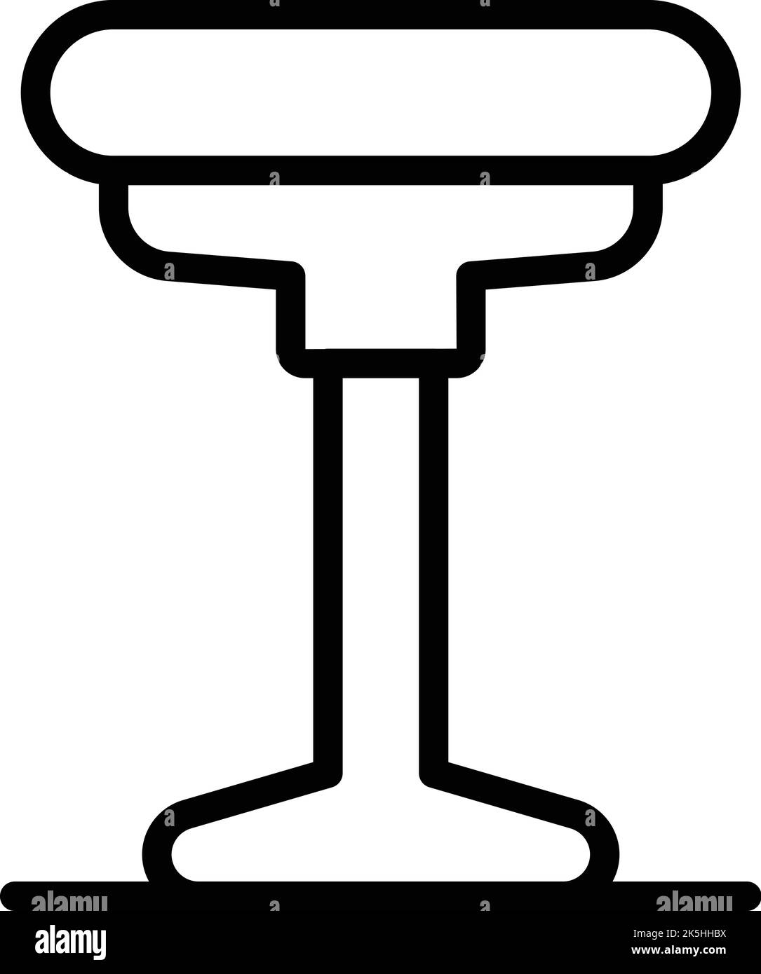 Round chair icon outline vector. Bar stool. High seat Stock Vector ... Round chair icon outline vector. Bar stool. High seat Stock Vector ...