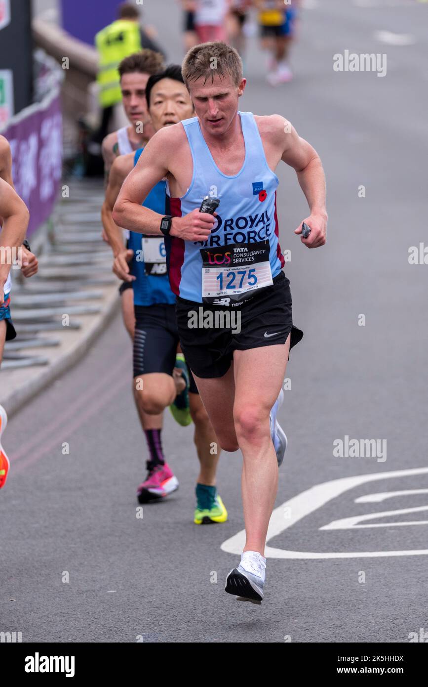 Simon Birch in Royal Air Force vest club runner running in the TCS ...